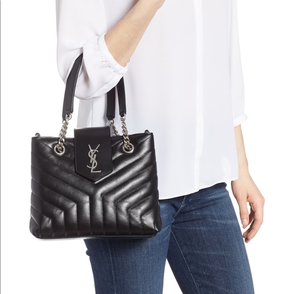 Authentic Ysl Small Loulou Tote - Gem